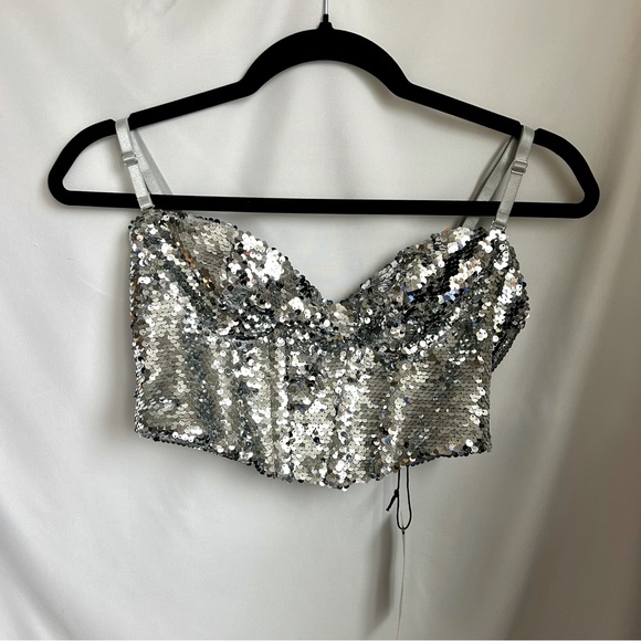 Dolls Kill | Tops | Nwt Club Exx Mirror Ball Dancer Bustier Top | Poshmark